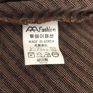 AA Fashion | Tops | Aa Fashion Womens Blouse Large Brown With Black S ...
